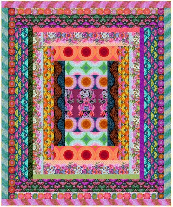 PRE-Order Anna Maria Textiles- Perennial Borders Quilt Kit featuring Perennial Borders ...