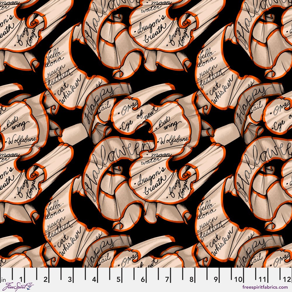PRE-Order Chain Mail by Rachel Hauer- Scrolls PWRH152.BLACK- Half Yard ...