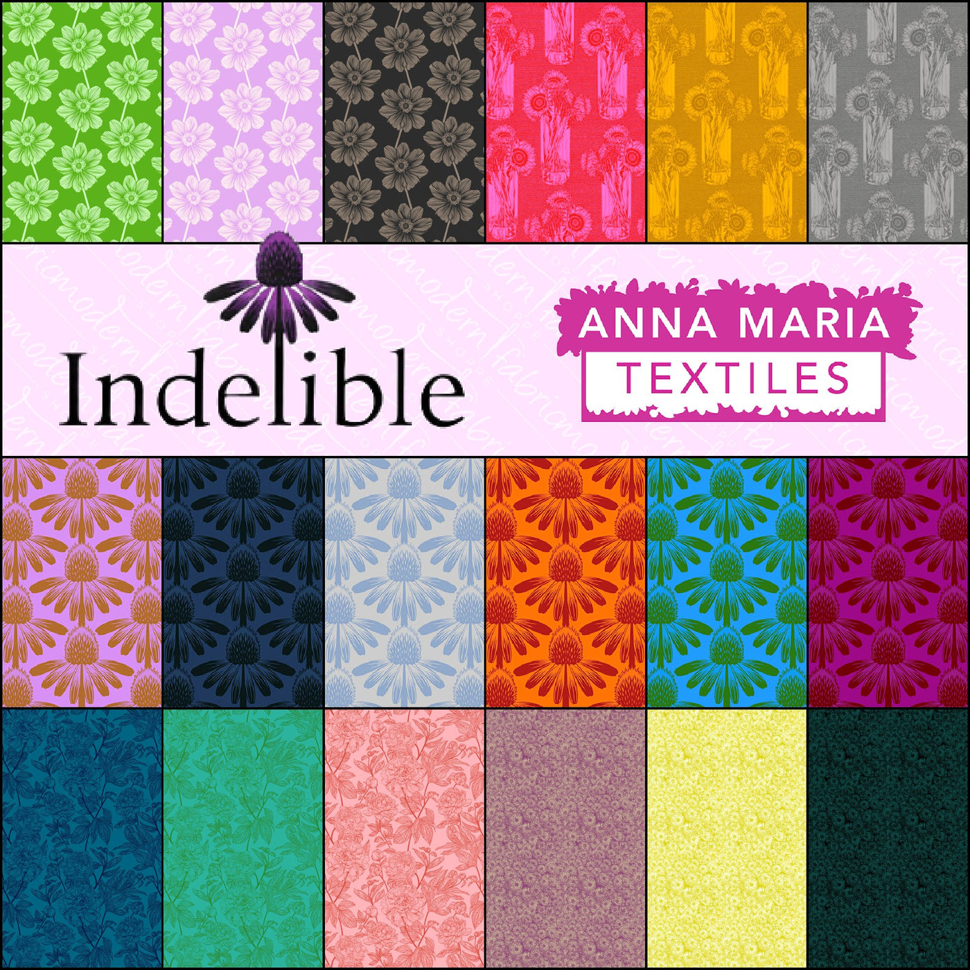 PRE-Order Indelible by Anna Maria Horner- Yard Bundle- March 2025 - Modern Fabric Shoppe