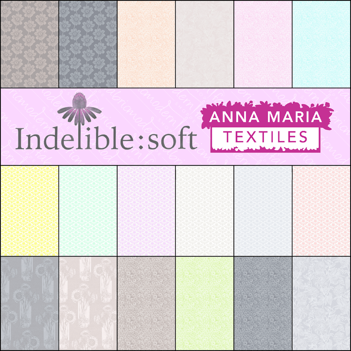 PRE-Order Indelible:Soft by Anna Maria Horner- Half Yard Bundle- July 2025 - Modern Fabric Shoppe