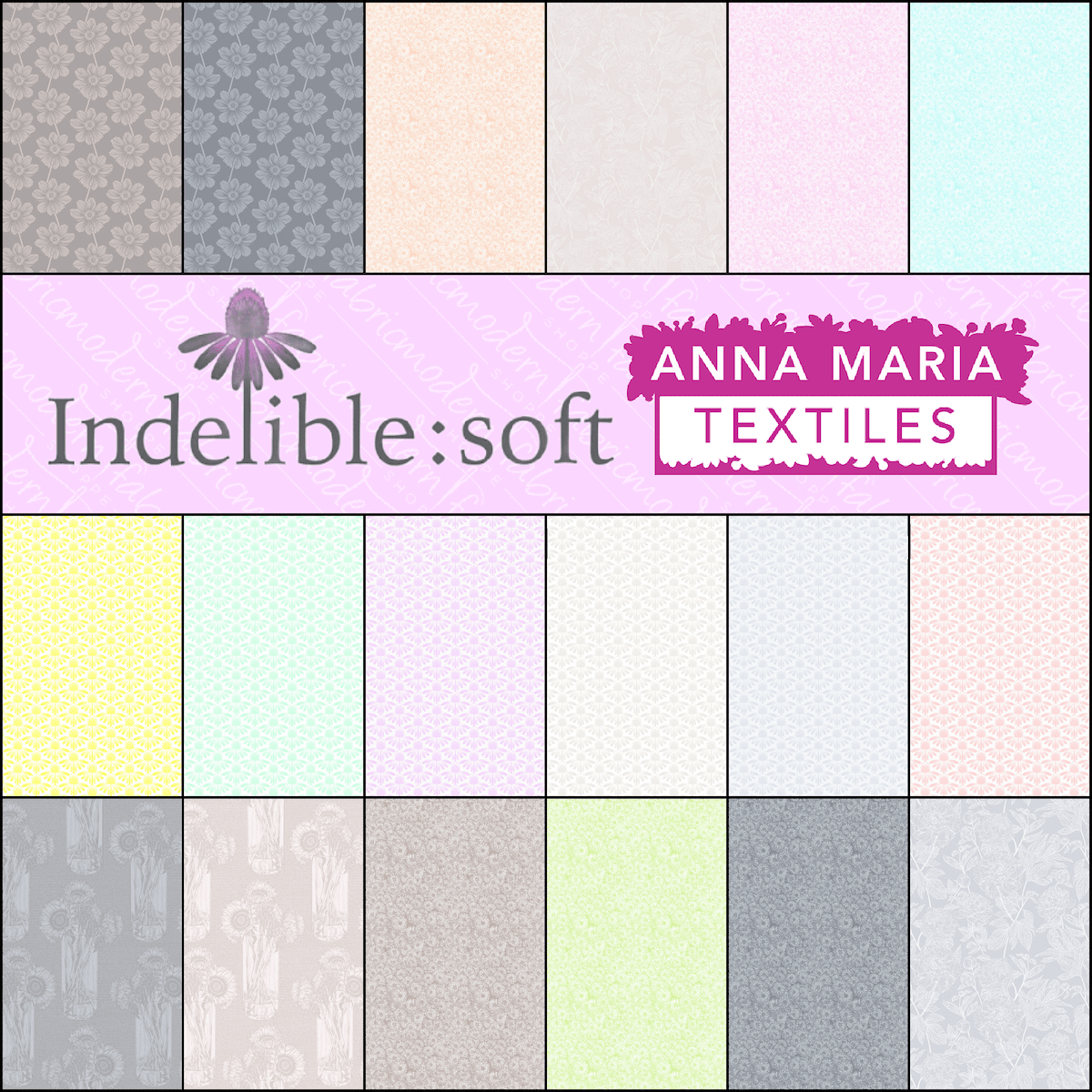 PRE-Order Indelible:Soft by Anna Maria Horner- Half Yard Bundle- July 2025 - Modern Fabric Shoppe