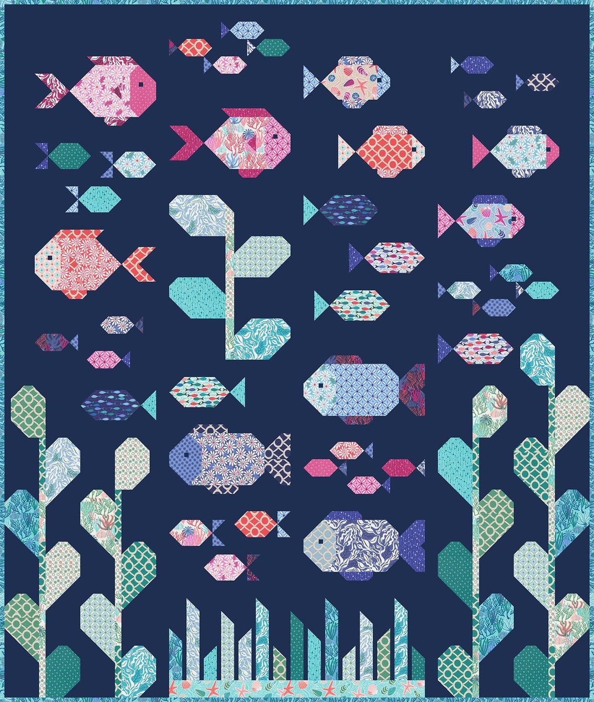 PRE-ORDER Lagoon Quilt Kit featuring Reef by Kate Spain- November 2025 ...