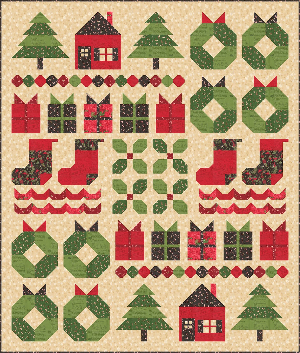 PRE-ORDER Stacy Iest Hsu- Tis The Season Quilt Kit- featuring Holiday ...