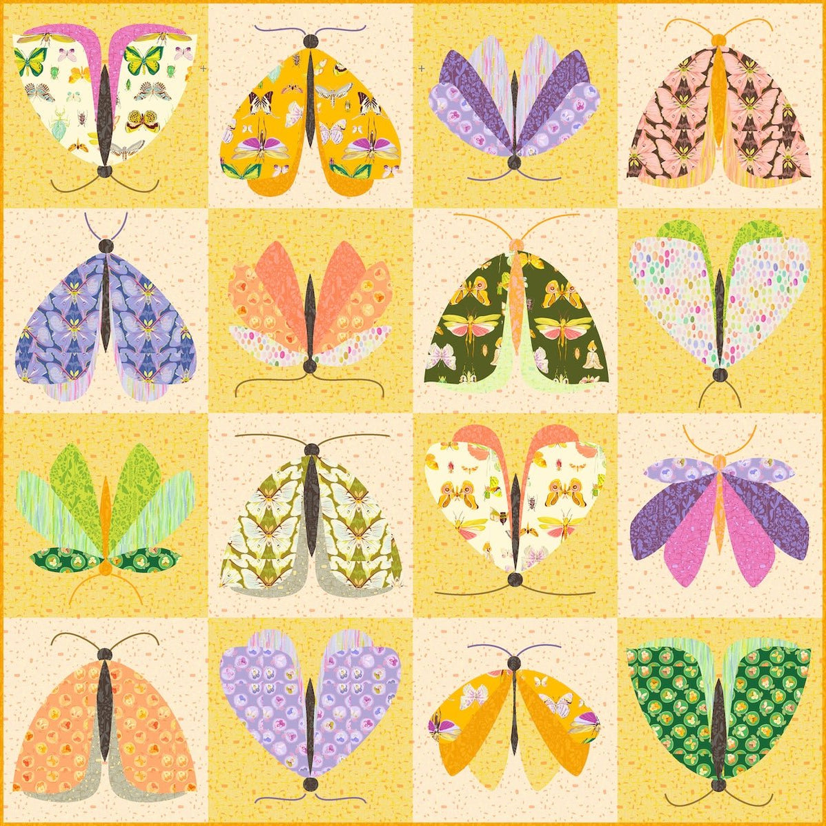 PRE-Order Tamara Kate- Gallery Wall Quilt Kit featuring Insectarium ...