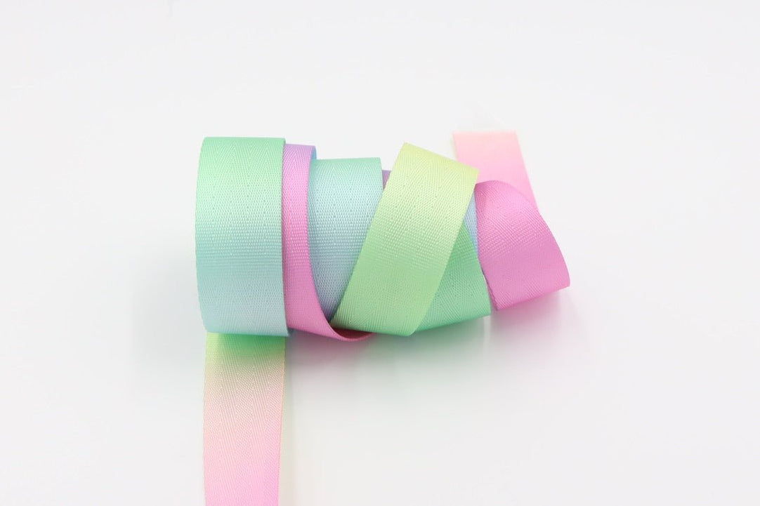Rainbow Pastel 1 inch (25mm)width Nylon Webbing- by the yard - Modern ...