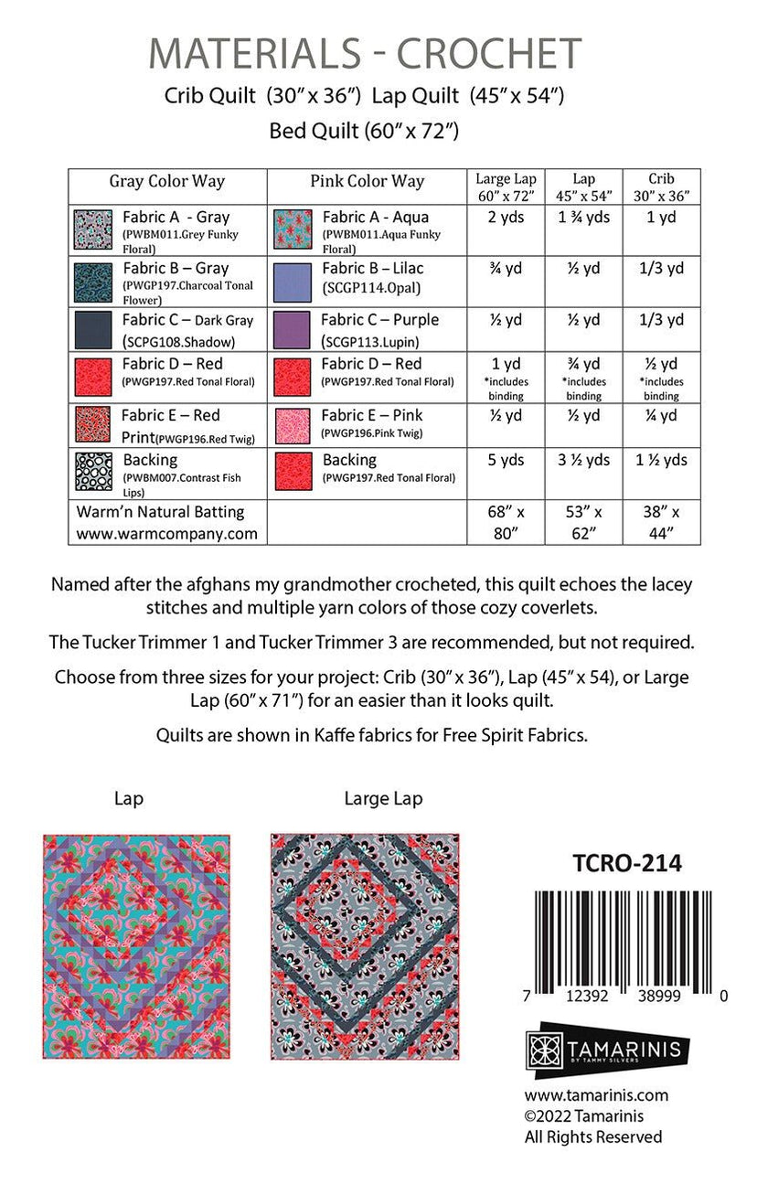 Crochet Quilt Pattern from Tamarinis by Tammy Silvers - Modern Fabric ...