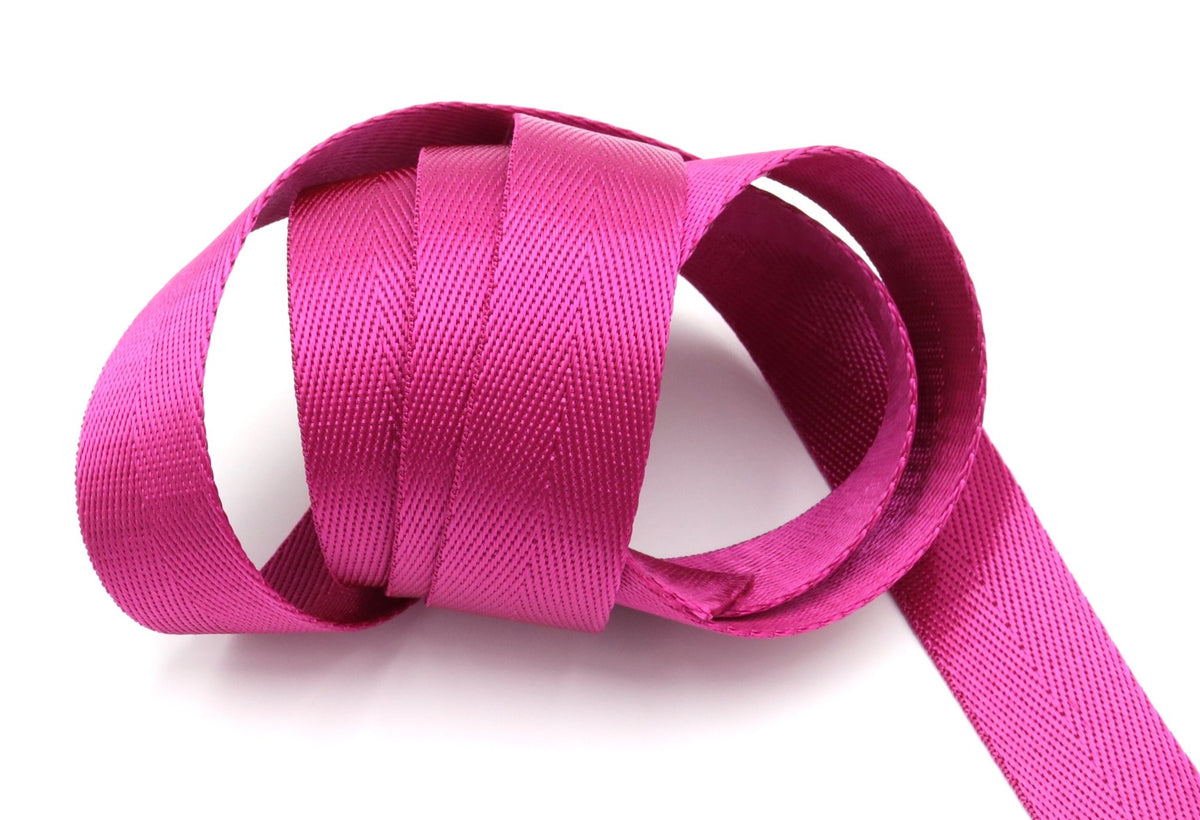 Pink Herringbone 1 inch (25mm) width Nylon Webbing-by the yard - Modern ...