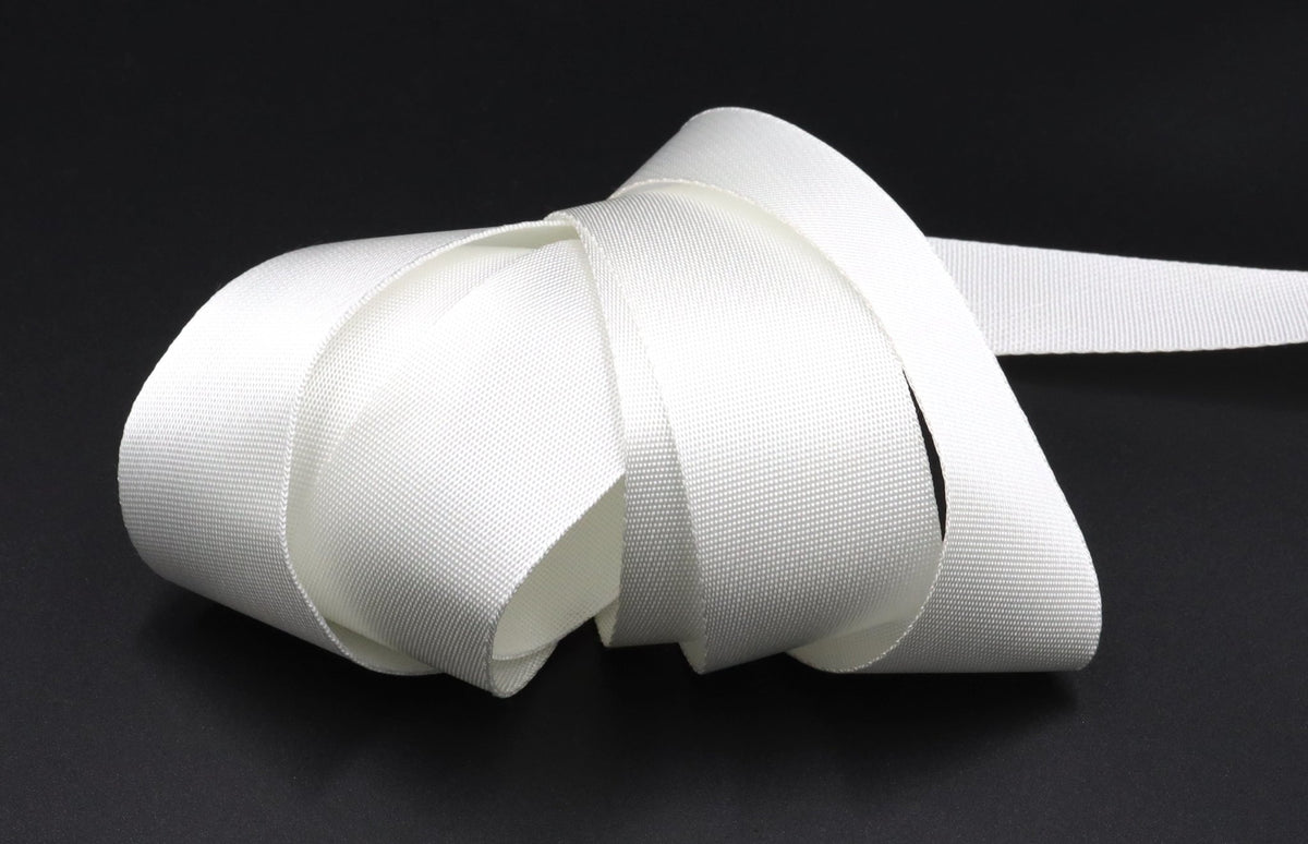 White 1.5 inch (38mm) width Nylon Webbing- by the yard - Modern Fabric ...